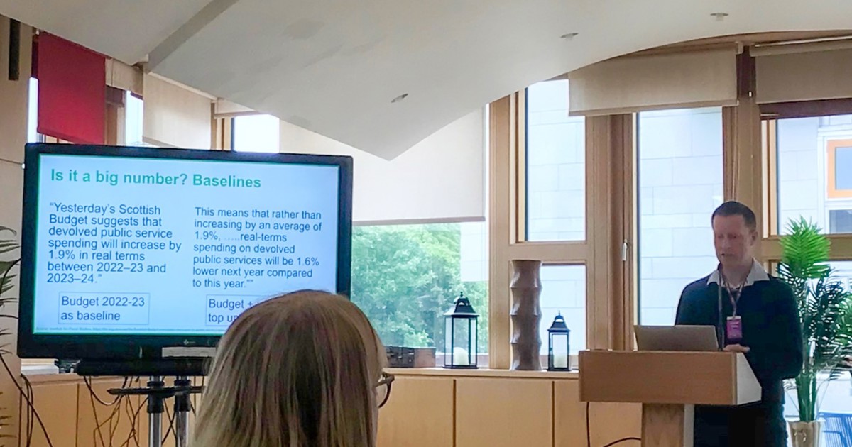 Roger Halliday speaks to MSPs about statistical literacy